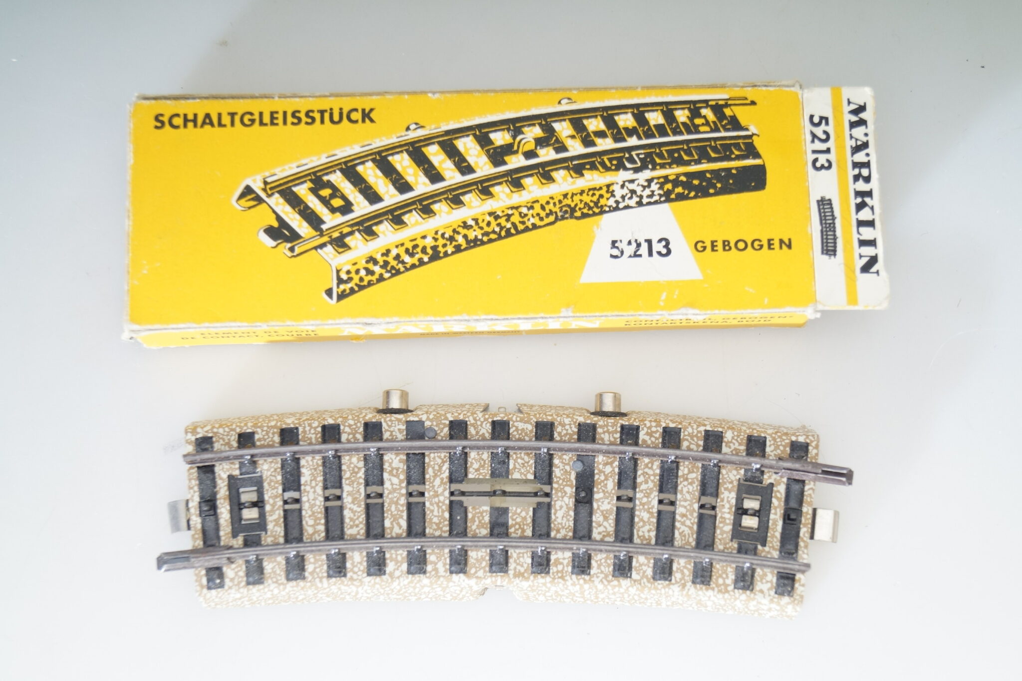 h0 Märklin 5213 Schaltgleisstück gebogen, gebraucht in ovp – gearontologist