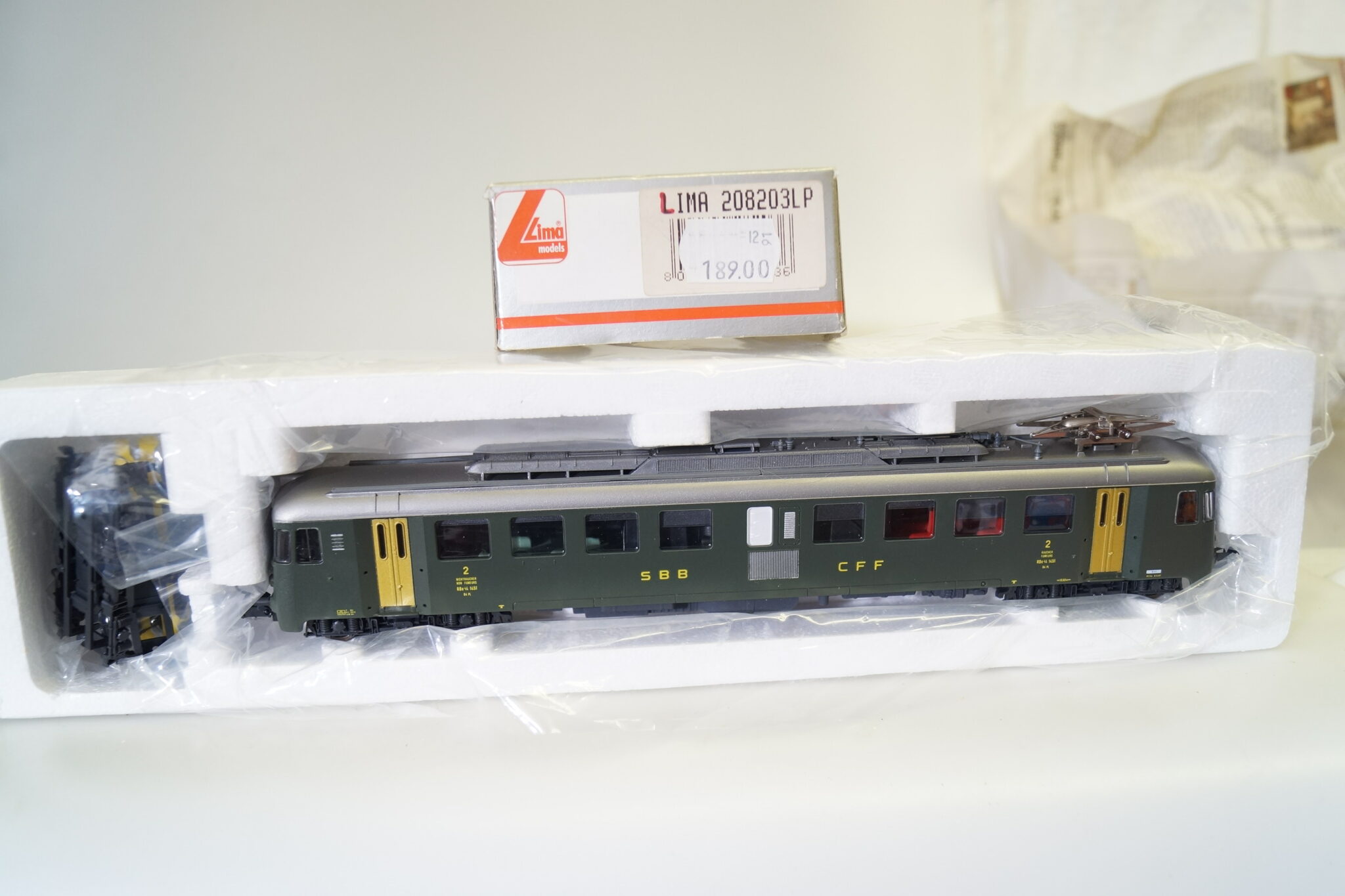 H0: Lima 208203LP H0 SBB Elektro Triebwagen Rbe 4/4, top/ovp - gearontologist