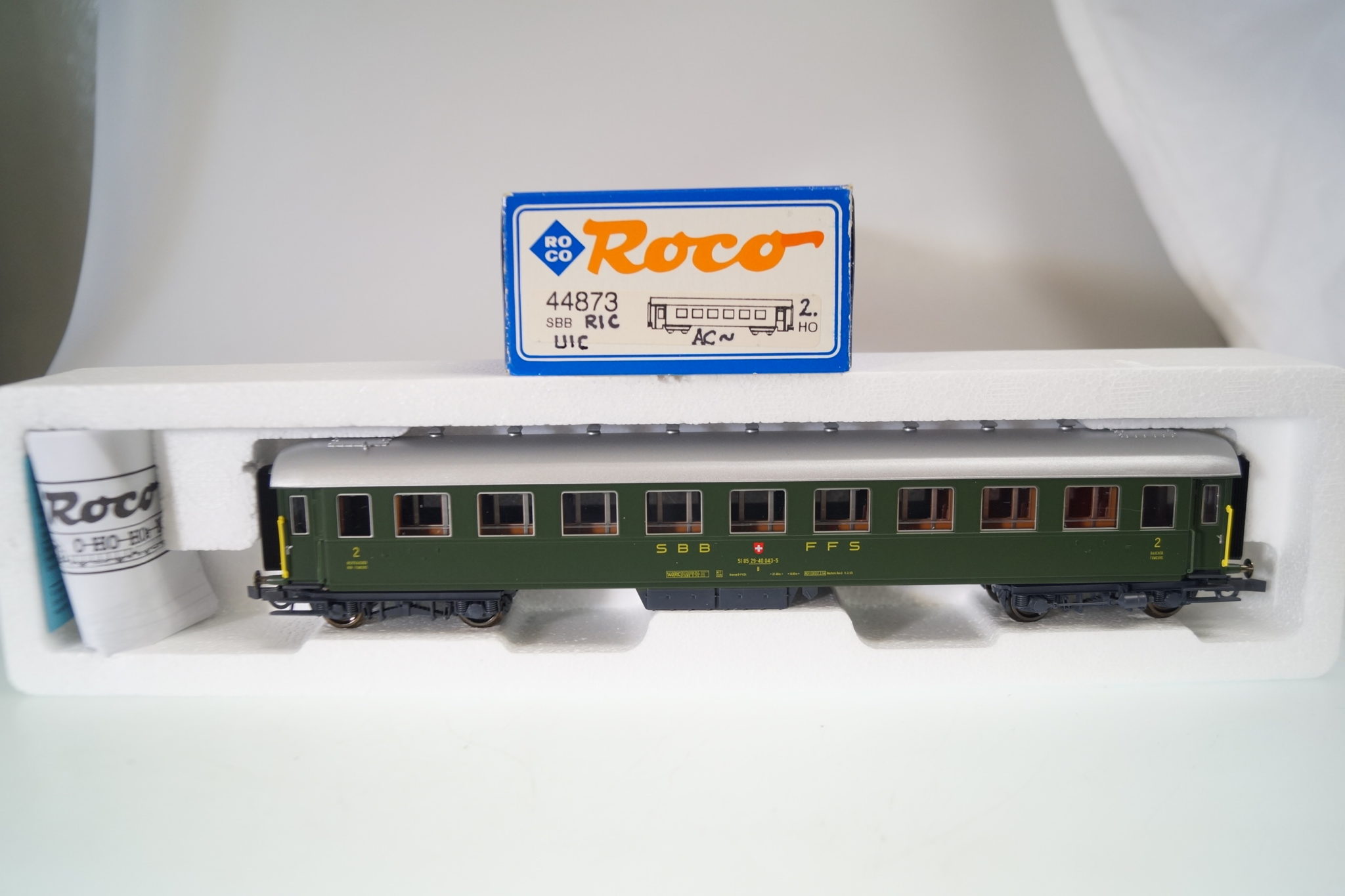 h0 ROCO 44873 Personenwagen SBB 2.Kl., neuw./OVP – gearontologist