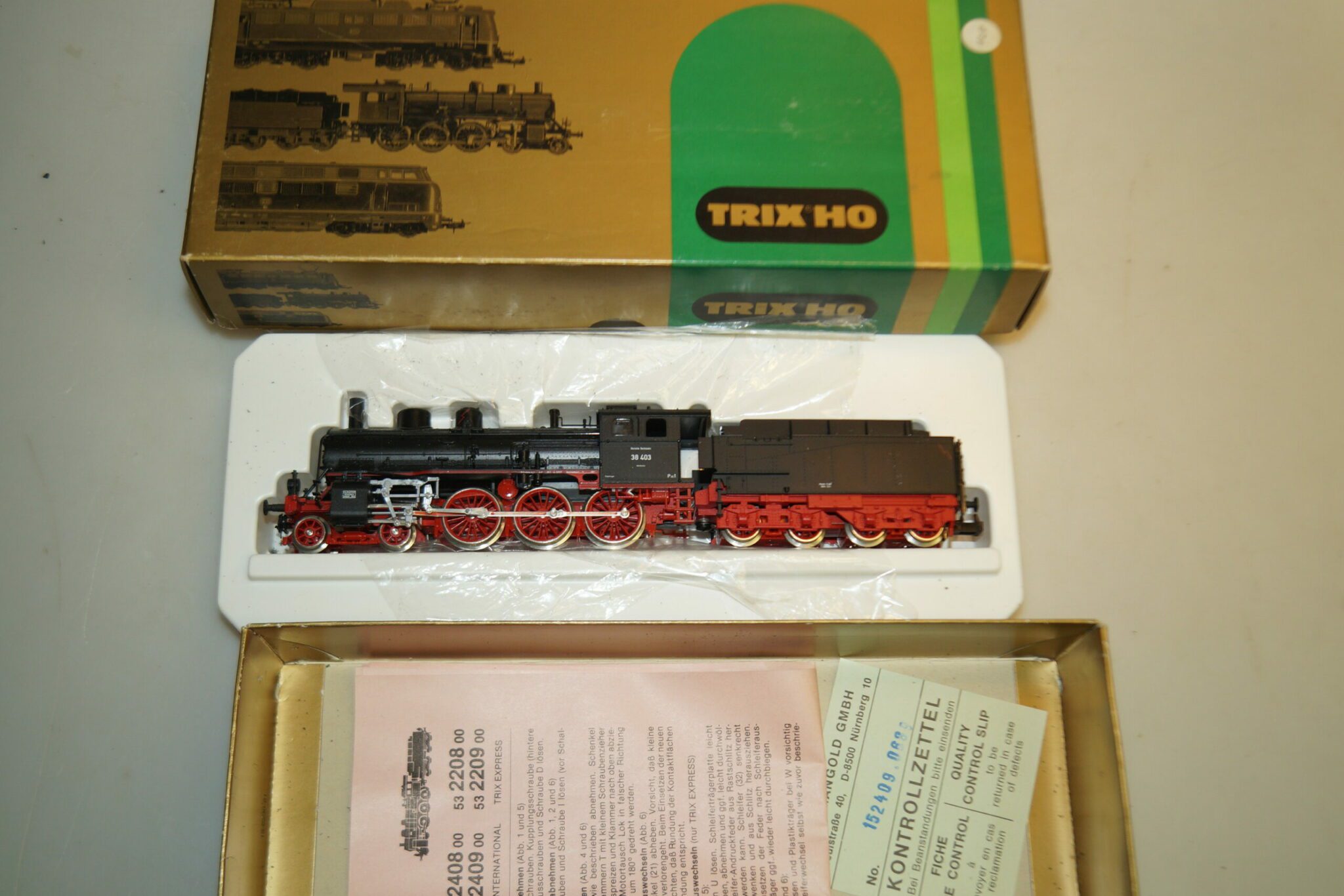 h0 Trix 2409 Dampflok 'BR 38', - top/ovp - gearontologist