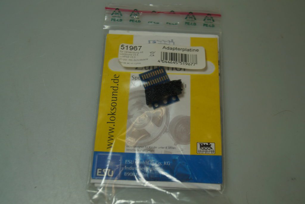 H0/Alle Spuren: ESU Adapterplatine 51967 - neu - gearontologist
