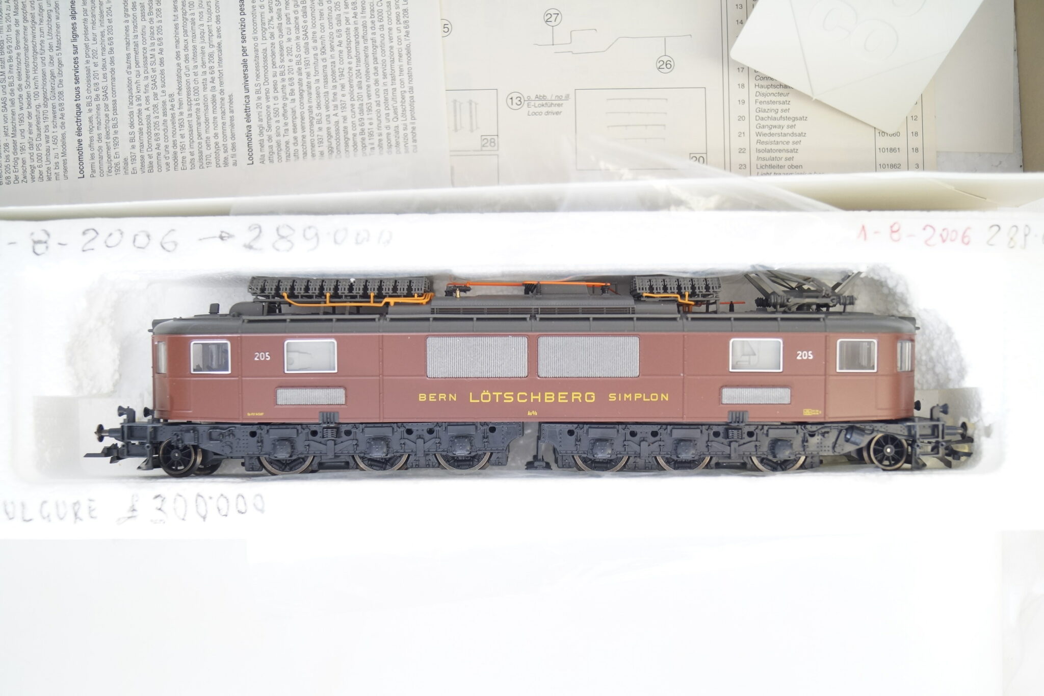 H0 ROCO: 43710 Ae 6/8 'LÖTSCHBERGLOK' OVP, TOP - gearontologist