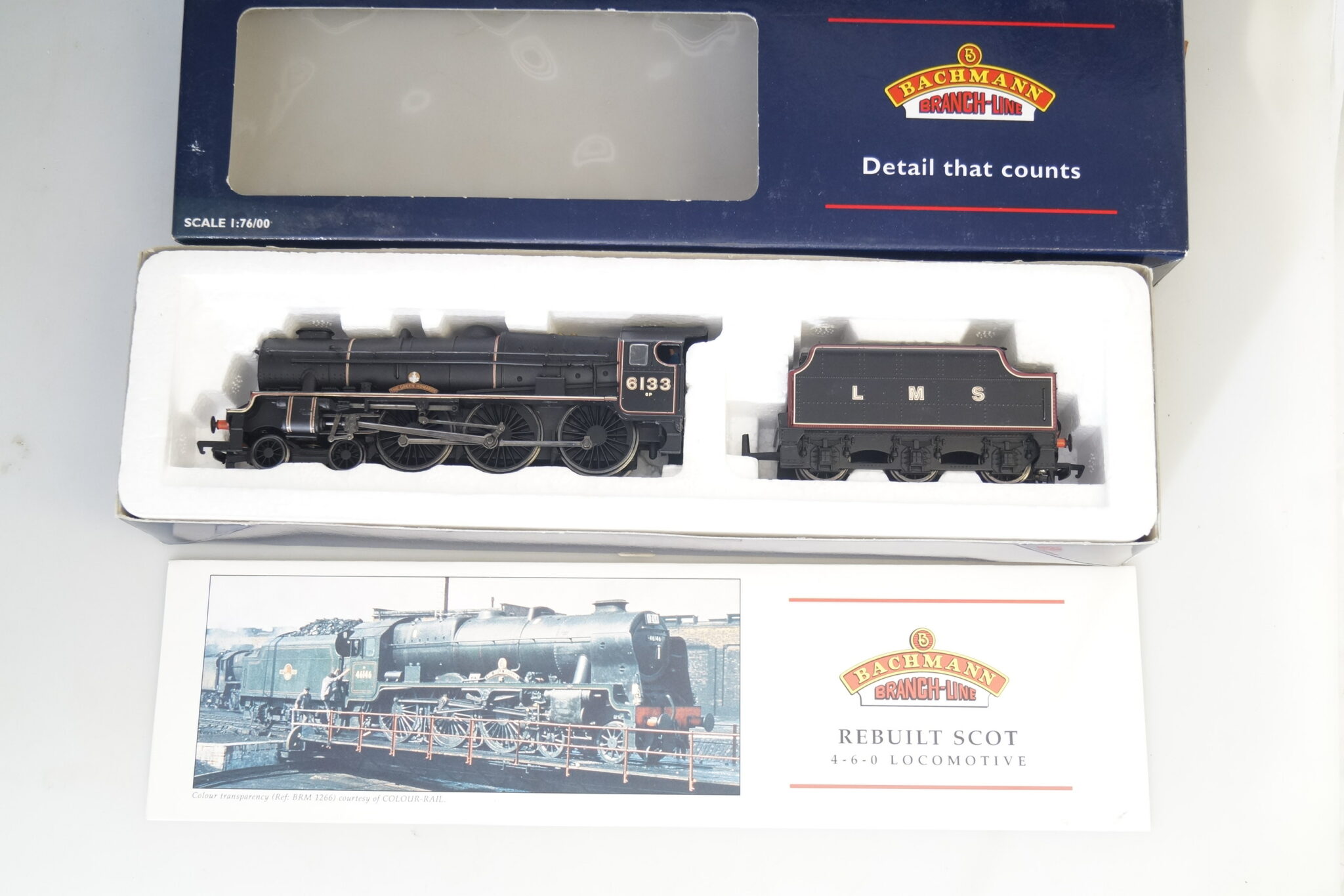 h0/OO Gauge Bachmann 31-226 Rebuilt Scot 6133 Green Howards, top/ovp ...