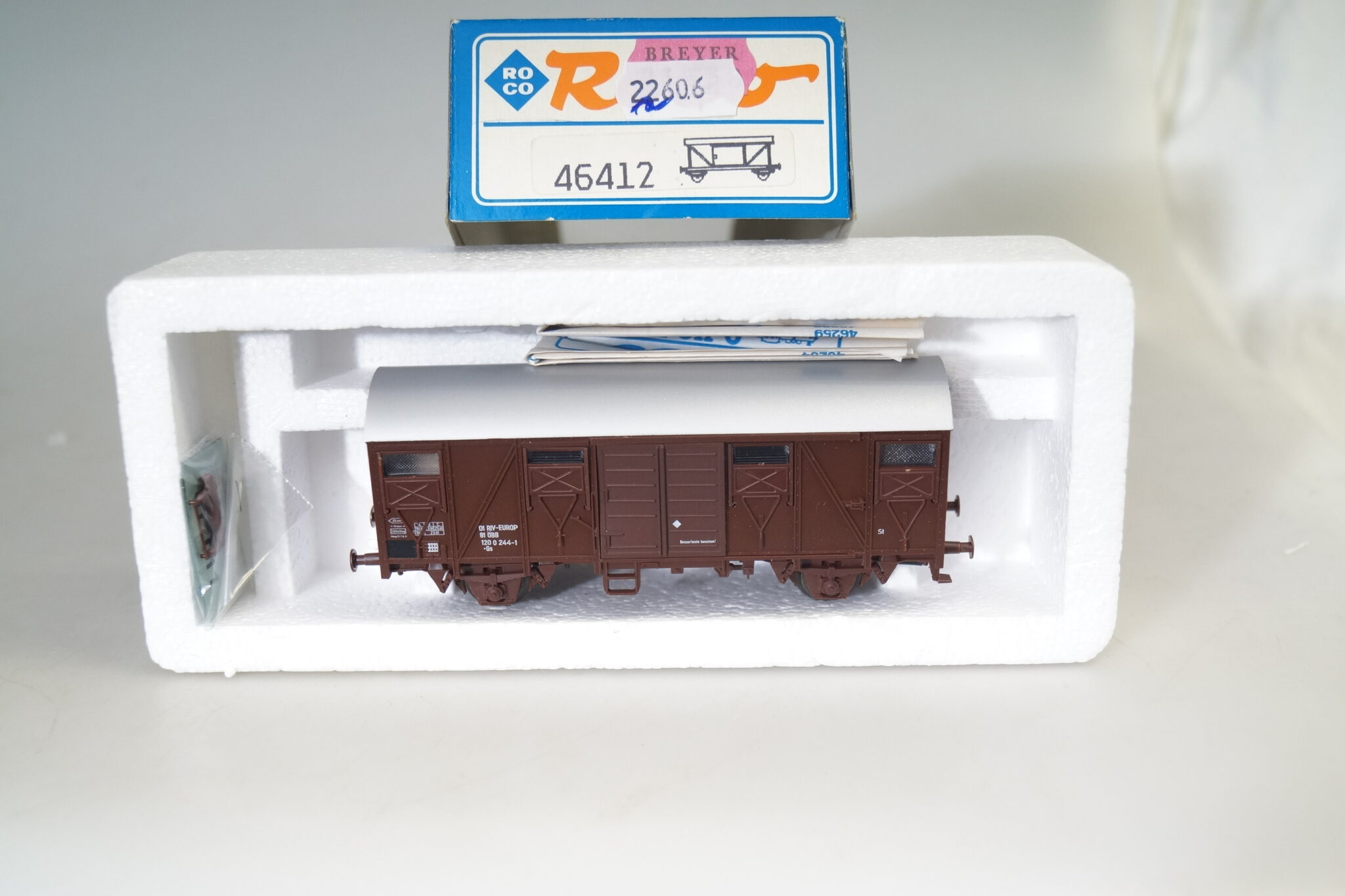 H0 Roco: 46412 Güterwagen ÖBB 'Gs', top/ovp/mit AC-Achsen - gearontologist
