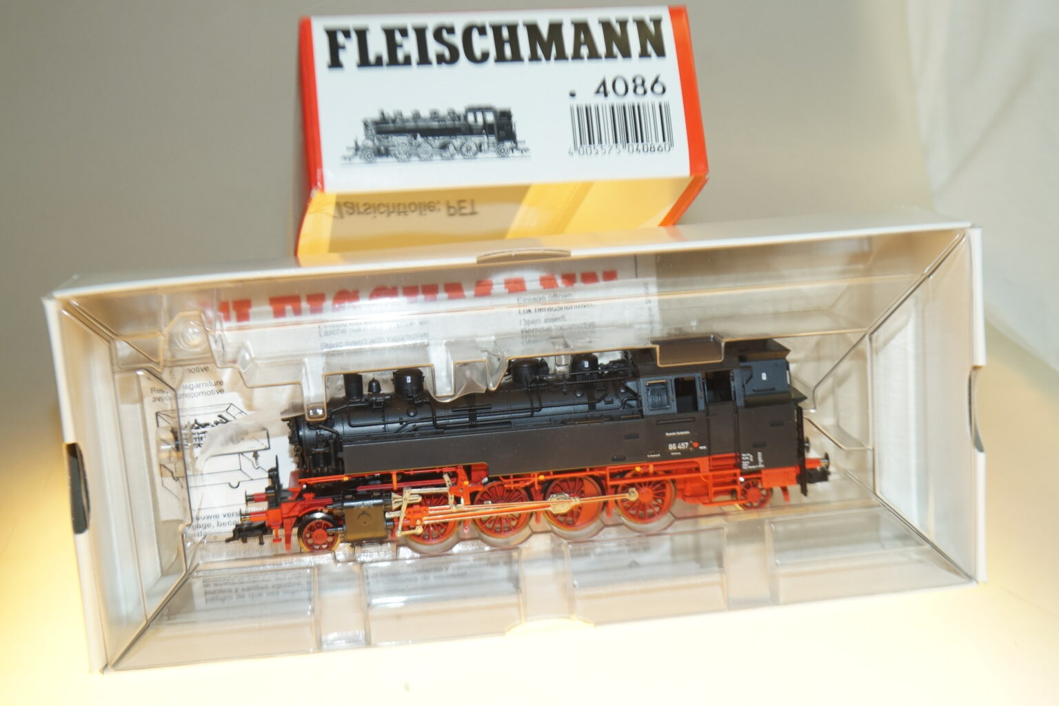 H0 Fleischmann 4086 Dampflok BR 86 457, nie gelaufen/ovp - gearontologist