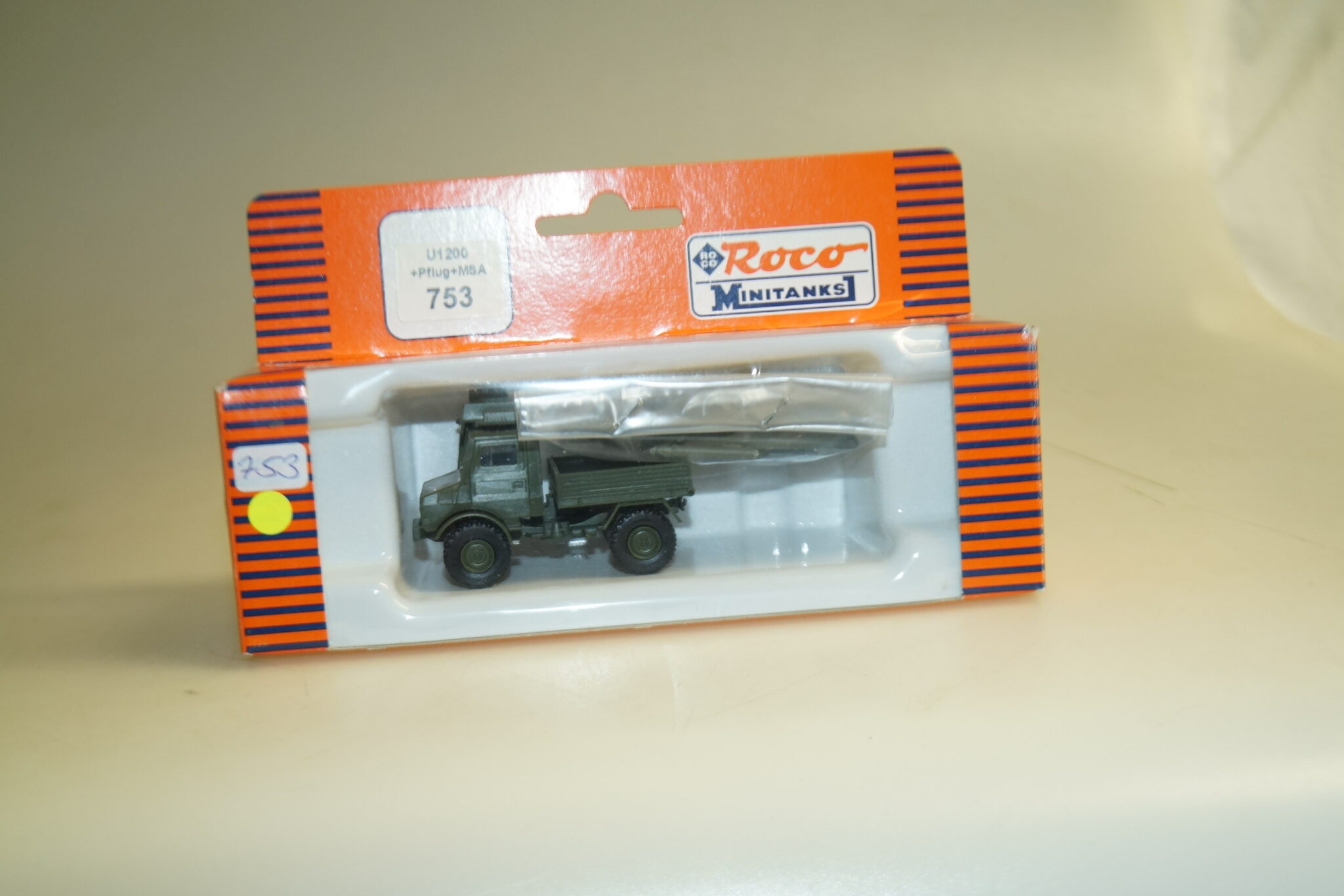 h0 Roco Minitanks 753 Unimog + Pflug, neuw./ovp - gearontologist