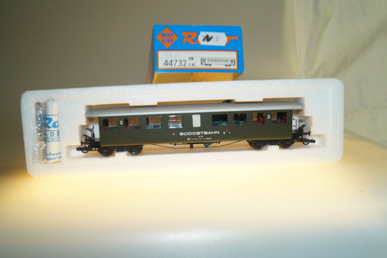 H0 Roco 44732 Personenwagen 2.Kl. SOB, neuw./ovp/AC-Achsen - gearontologist