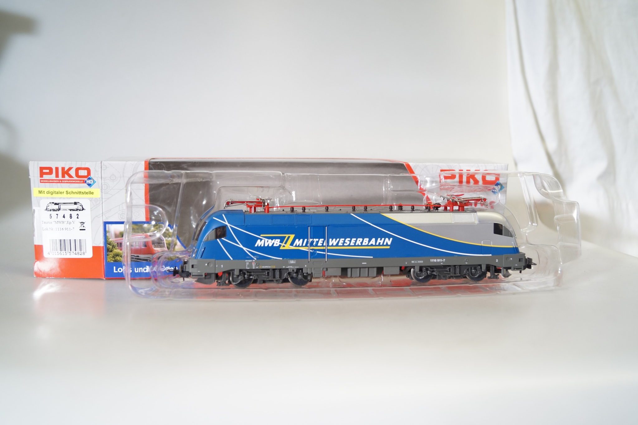 h0 Piko 57482 E-Lok 1116 911-7 Taurus MWB, top/ovp/DSS - gearontologist
