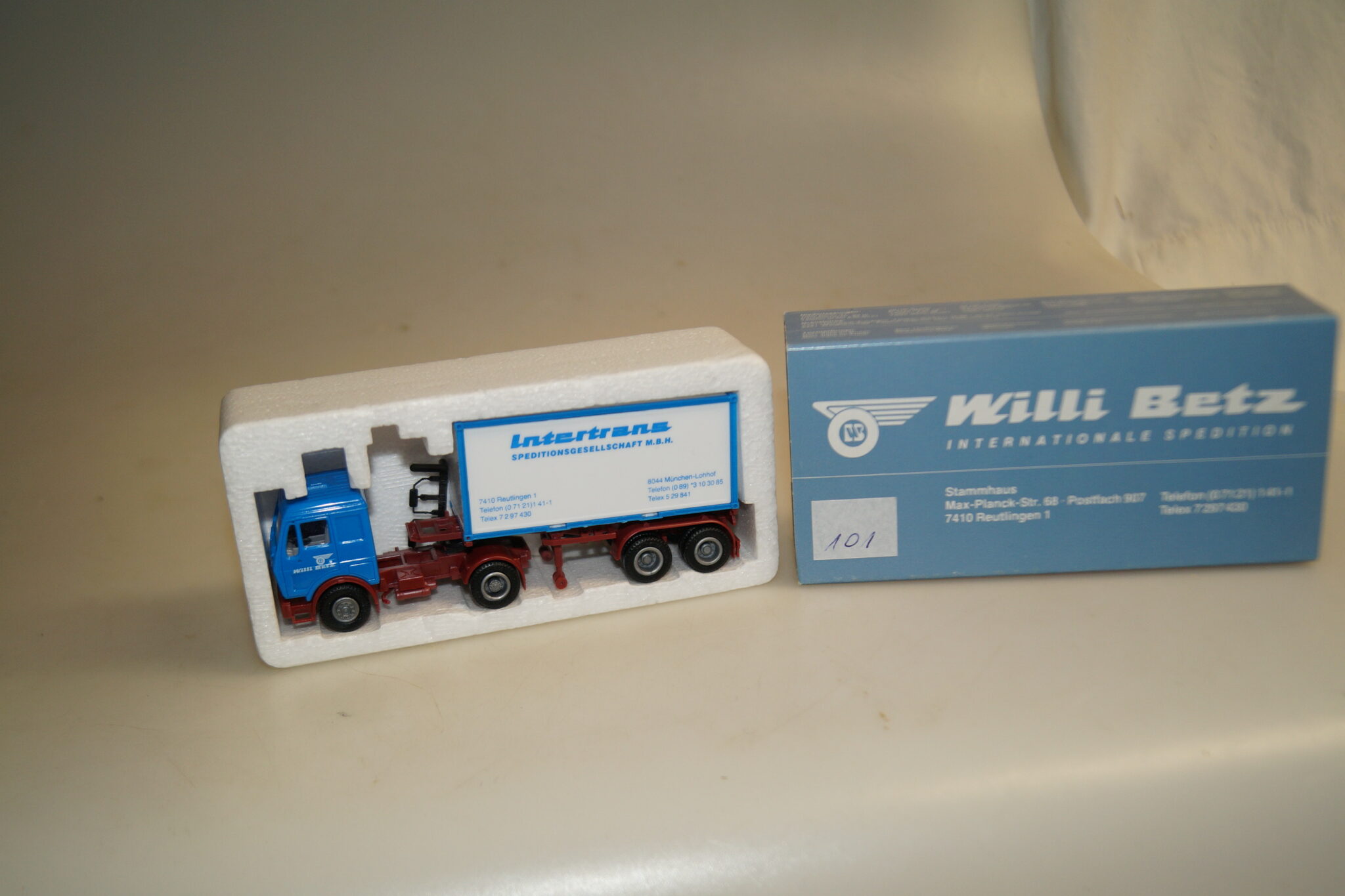 (101) 1:87 Herpa MB Cont.Sz Willi Betz Intertrans, neuw./ovp ...