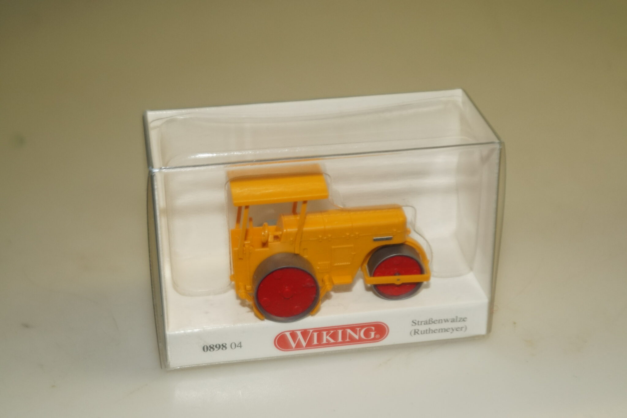 1:87 Wiking 0898 04 Strassenwalze Ruthemeyer orange, neuw./ovp ...