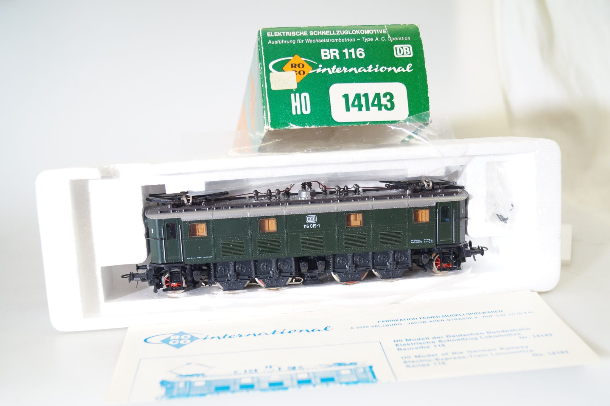 h0: ROCO 14143 E-Lok BR 116, top/ovp/AC - gearontologist