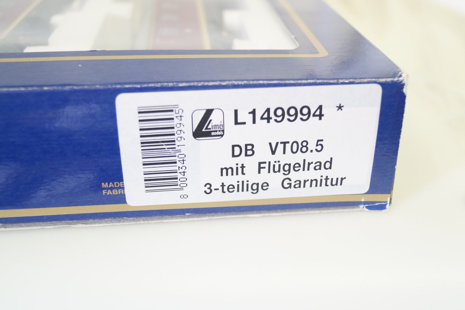 Lima H0: 149994 3-teil. Triebwagenzug DB VT08.5 mit Flügelrad, neuw ...