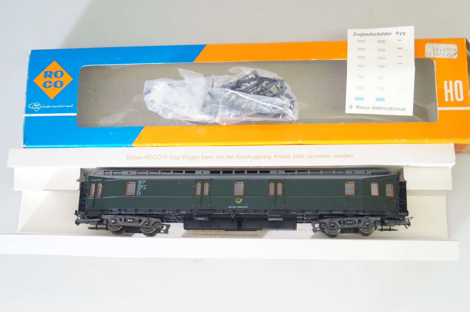 H0 4293 Roco ‚Postwagen‘, top/ovp - gearontologist