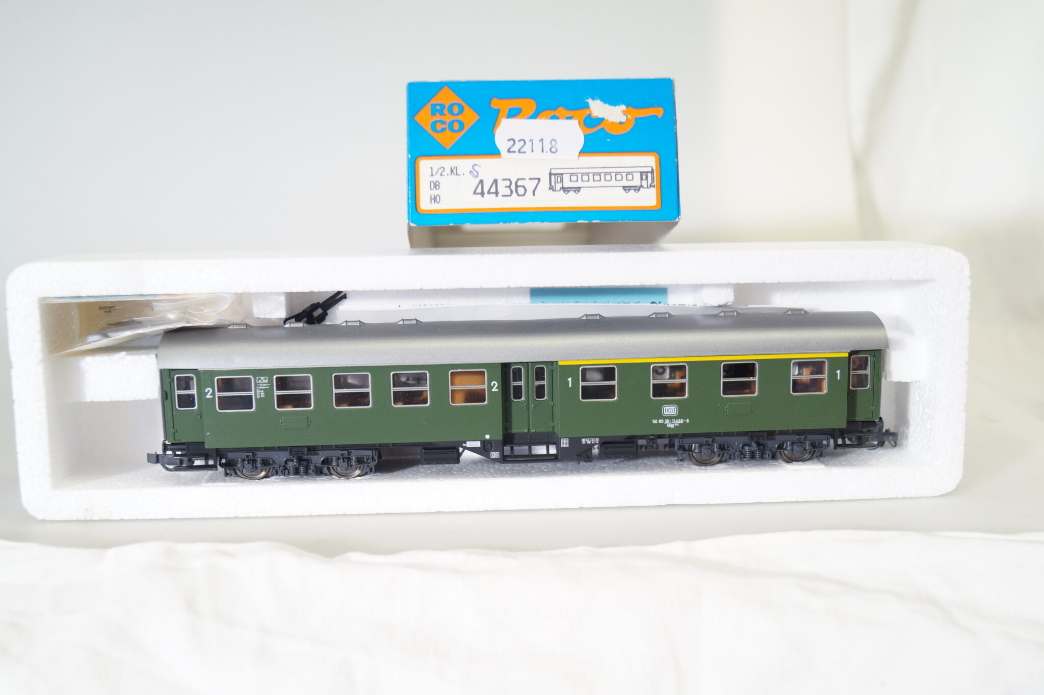 H0 ROCO 44367 UMBAUWAGEN ‘DB 1./2.KL.’, TOP/OVP/KK - gearontologist