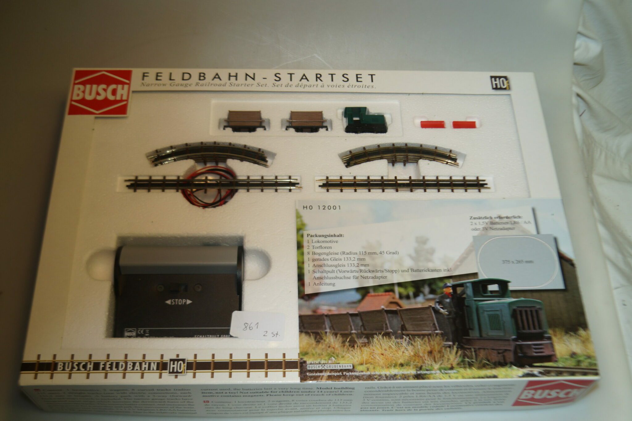 Spur H0f: Busch 12001 Feldbahn-Startset, neuw./ovp - gearontologist