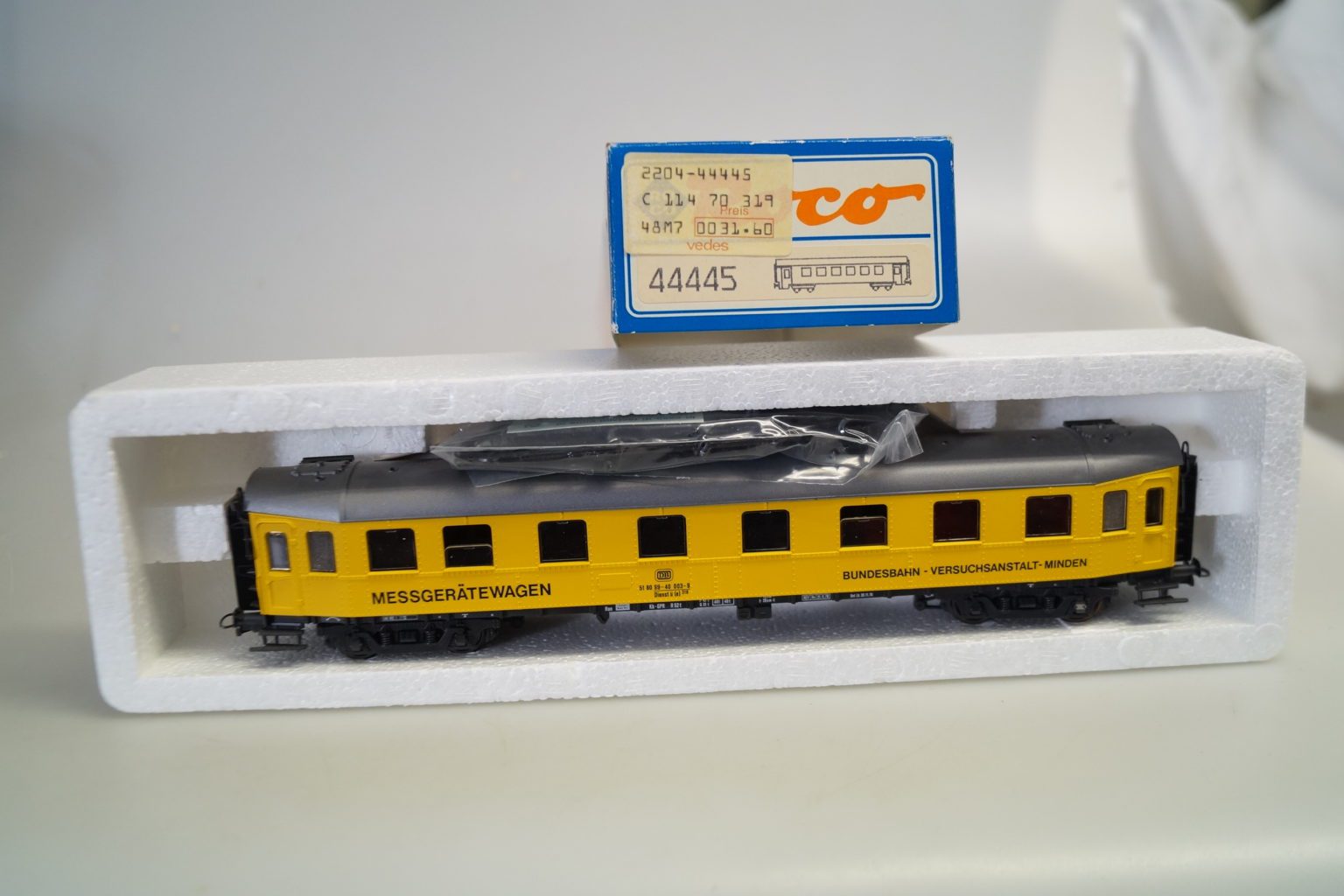 h0 4291b/44445 Roco Messgerätewagen, top/ovp/AC-Achsen - gearontologist