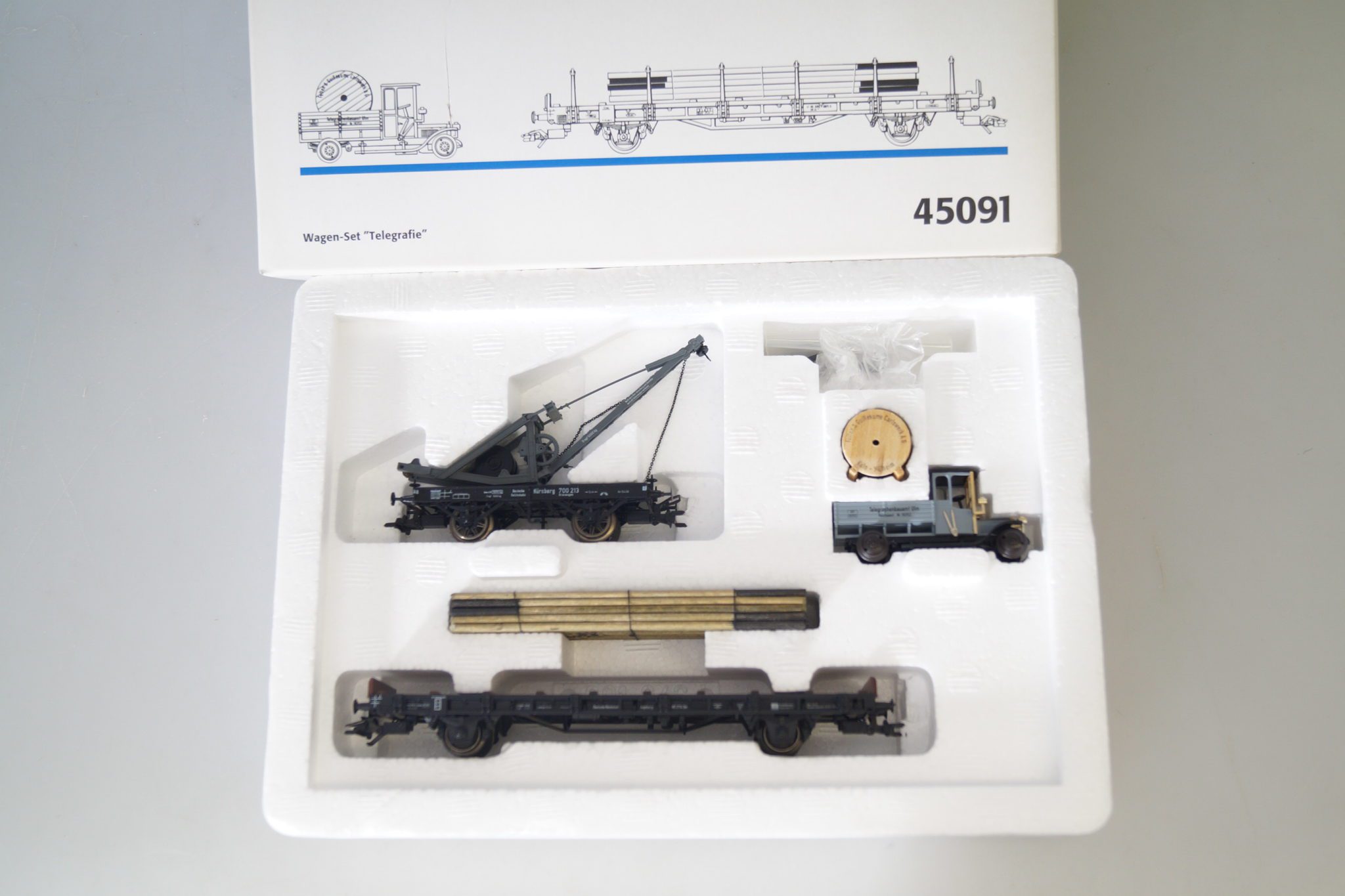 h0 Märklin 45091 Wagen-Set Telegrafie, top/ovp – gearontologist