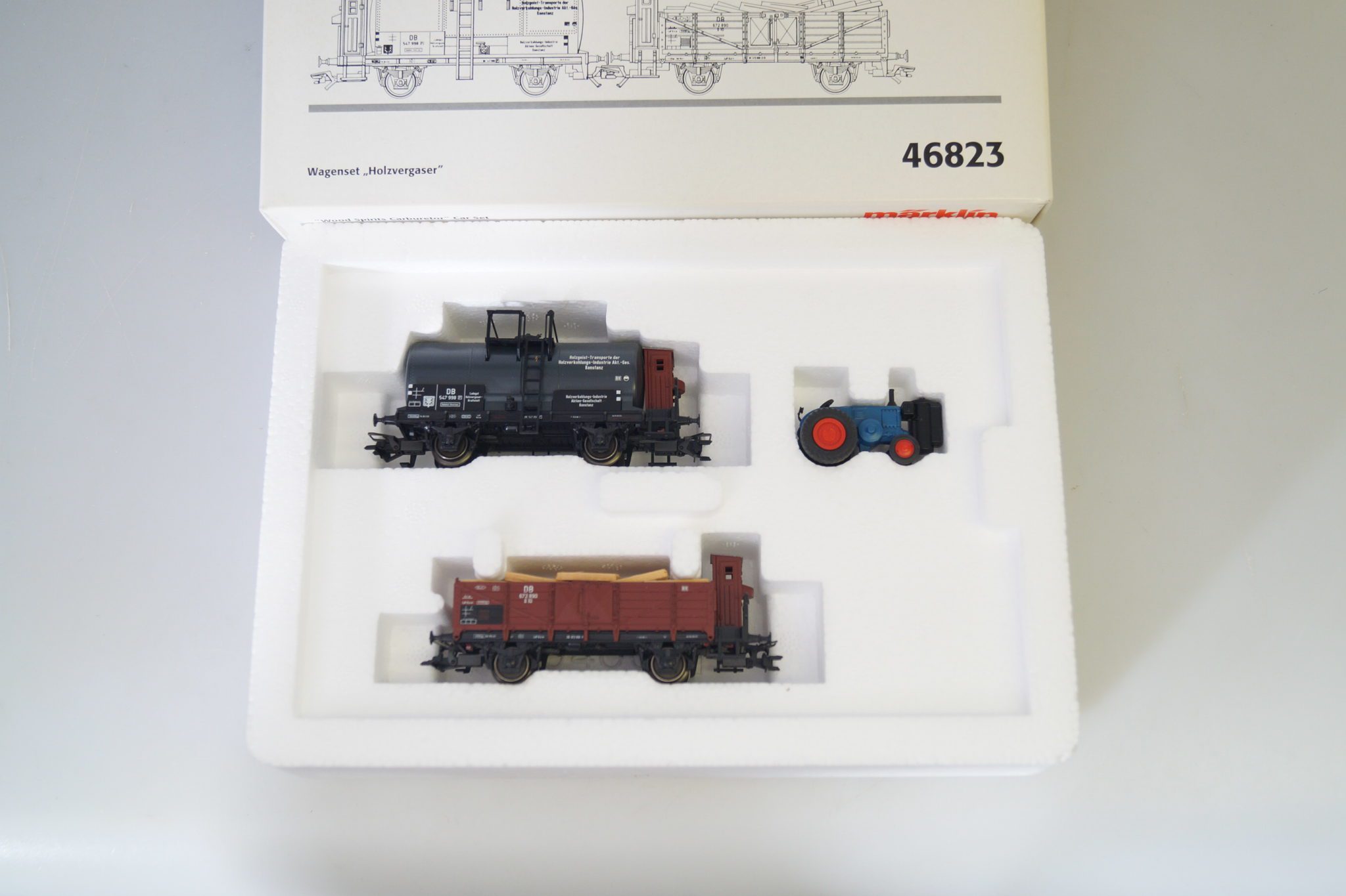 h0 Märklin 46823 Wagen-Set Holzvergaser, top/ovp - gearontologist