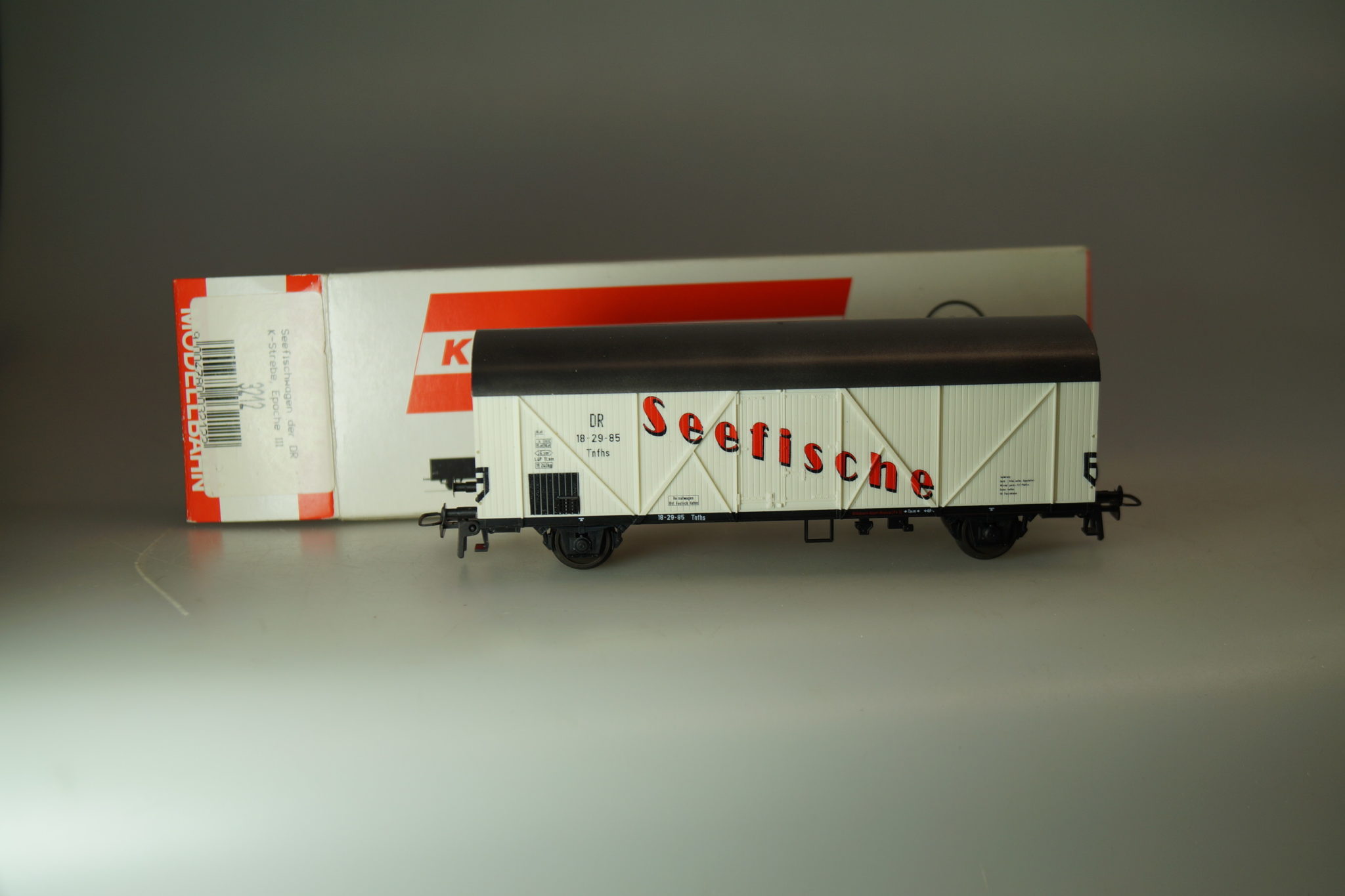 H0 Klein Modellbahn 3212: Kühlwagen K-Strebe "Seefische" - top/ovp ...