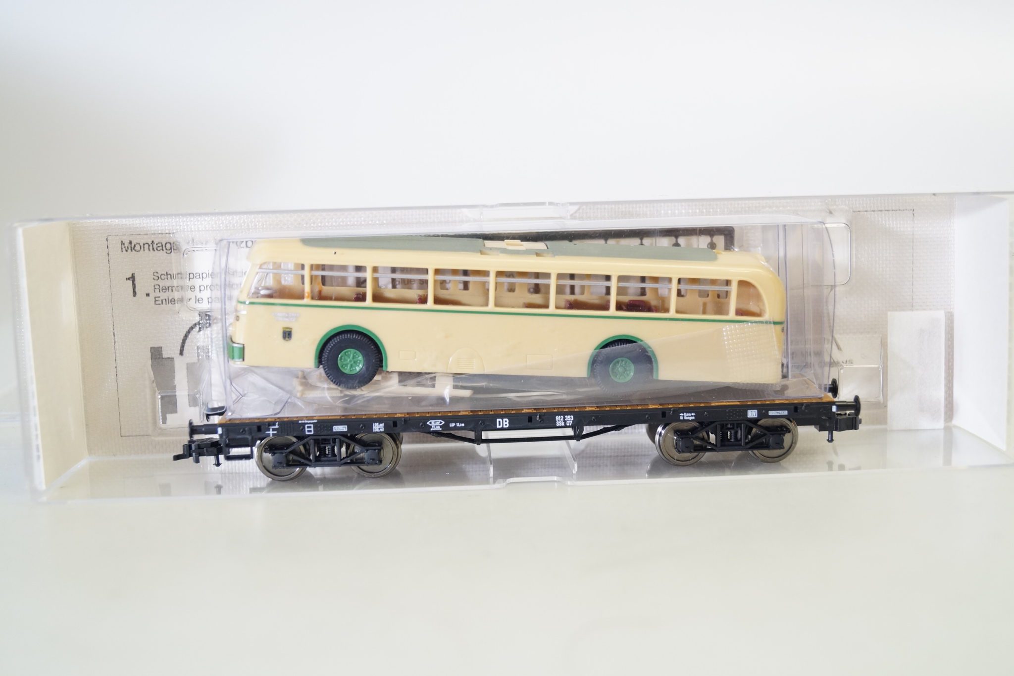 H0 Fleischmann 85 5286 K Flachwagen + Stadtbus Solingen, neuw./ovp ...