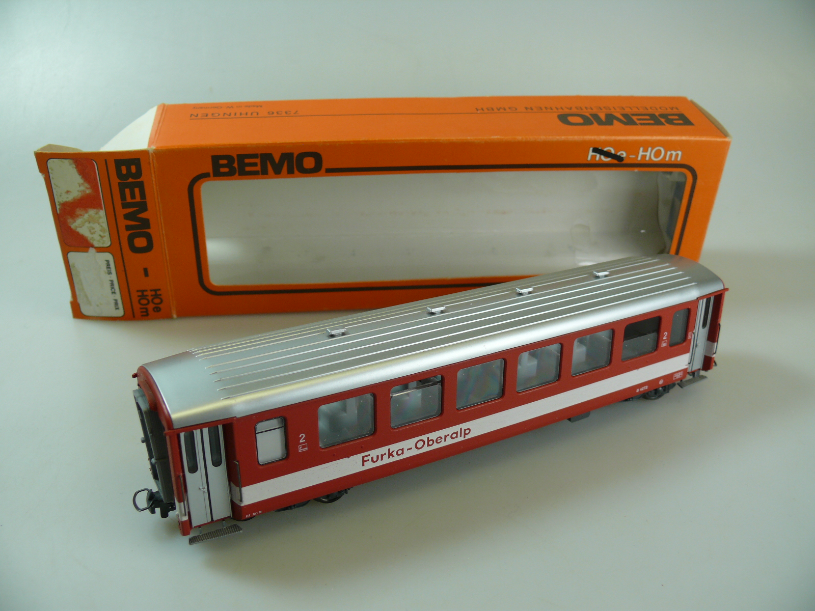 H0m Bemo: Personenwagen 'FURKA-OBERALP 2.KL. 4272' - TOP/OVP - gearontologist