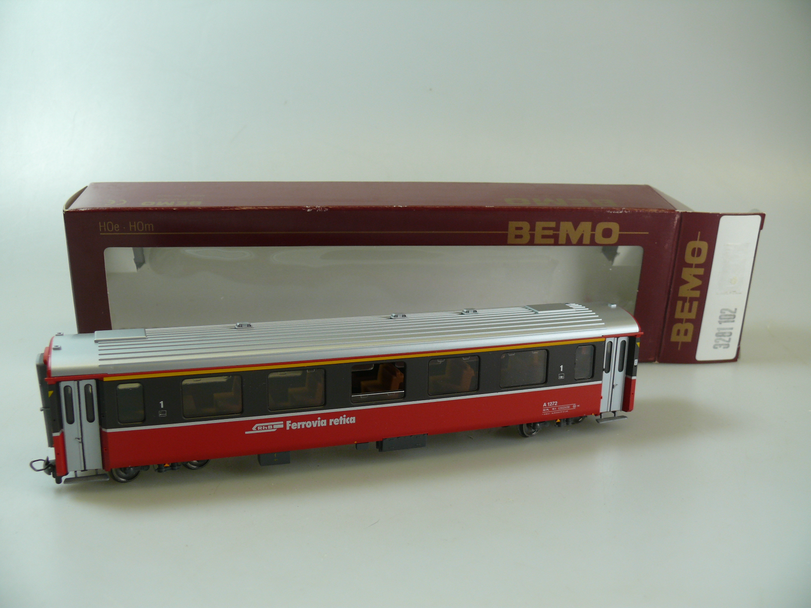 H0m Bemo 3281 102: ‚RhB 1.KL. FERROVIA RETICA‘ – TOP/OVP - gearontologist